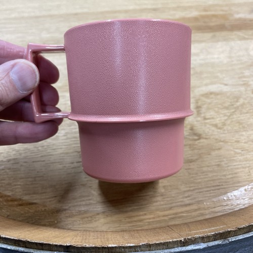 Vintage Tupperware 1312 Stackable Coffee Mug Cup Dark Pink | eBay