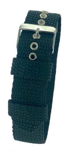 6 x Wholesale Black One-Piece 18 / 20 / 22mm Nylon Thread Through Watch ...