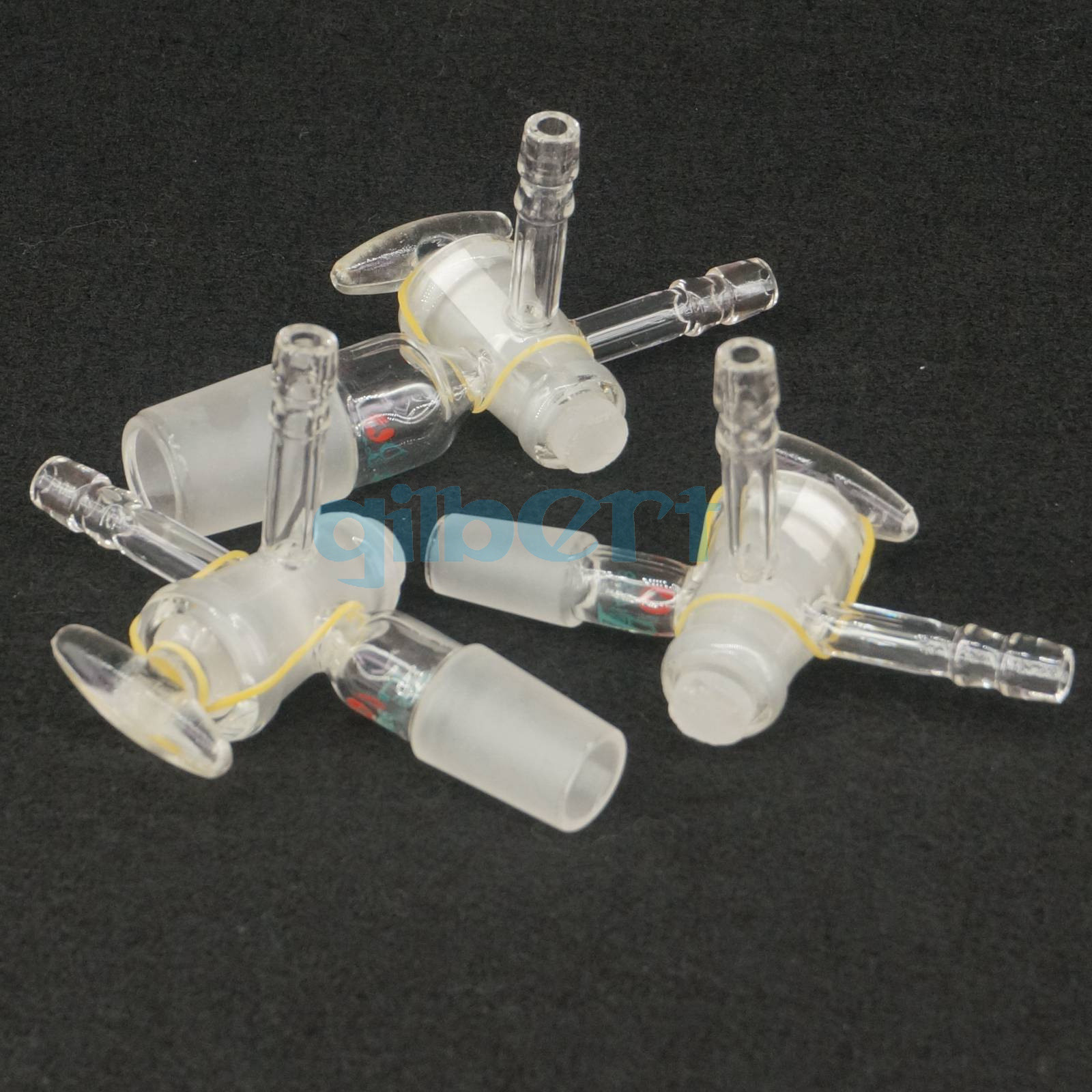 14/23 19/26 24/29 29/32 Joint T Type Adapter Three-Way Glass Stopcock ...