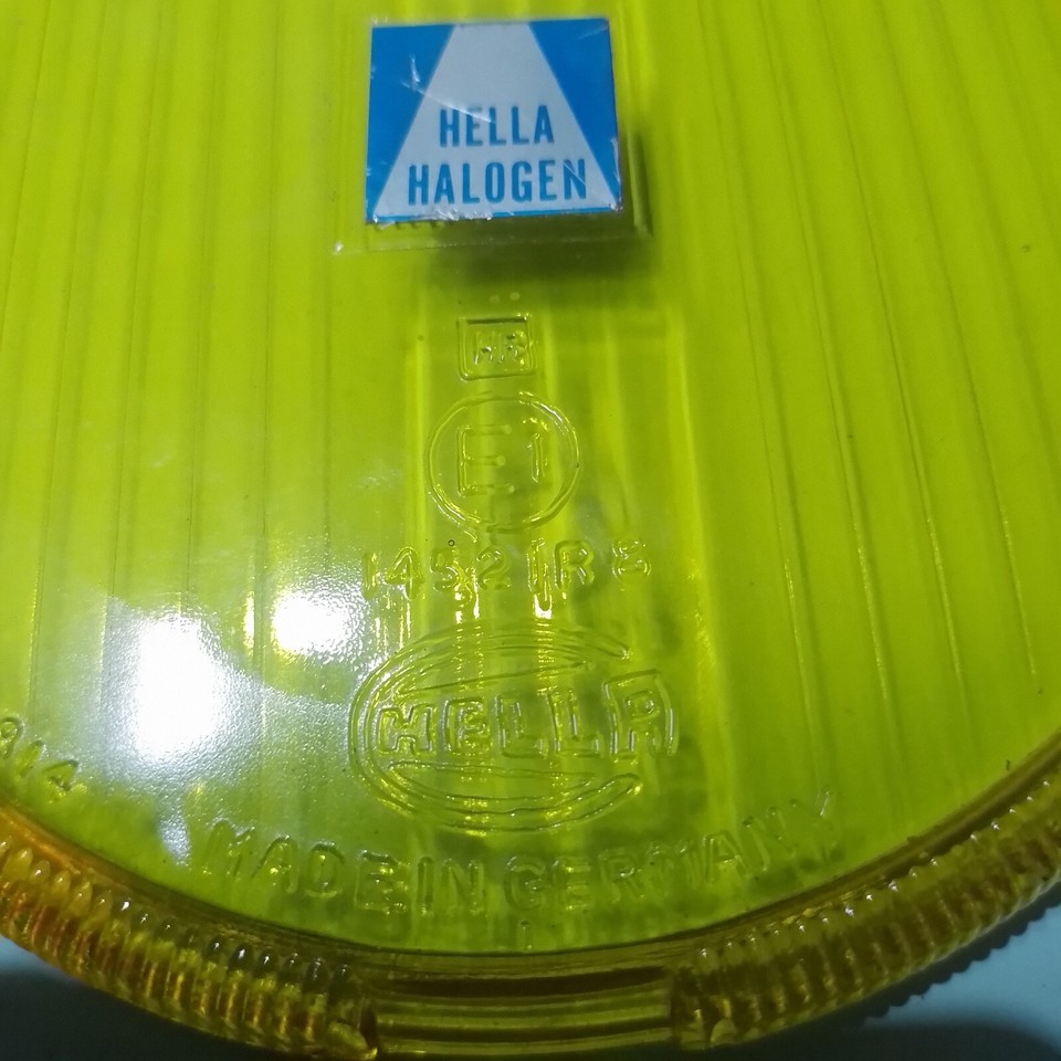 Vintage Hella Lens Halogen 14521R8 Yellow Lens 16cm 2Pcs NOS | eBay