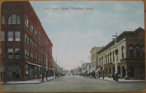 Waterloo, IA 1910 Postcard: 4th Street / Downtown - Iowa | eBay
