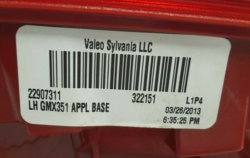 New OEM Tail Light Lamp Fits 2013-2015 Malibu Driver Trunk Inner ...