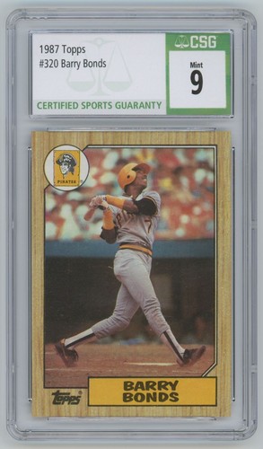 1987 Topps CSG MINT 9 Barry Bonds Rookie . Pittsburgh Pirates #320 | eBay