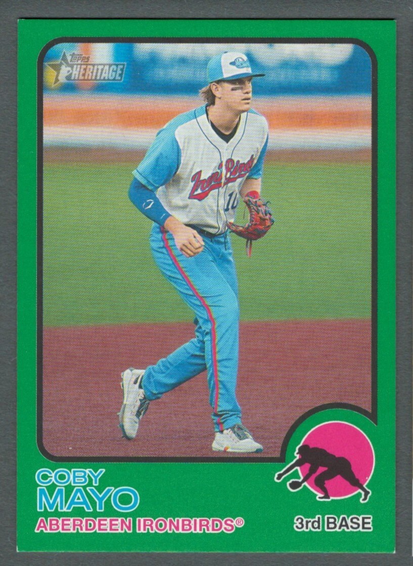 2022 Topps Heritage Minor League Edition - Green Border #131 Coby Mayo ...