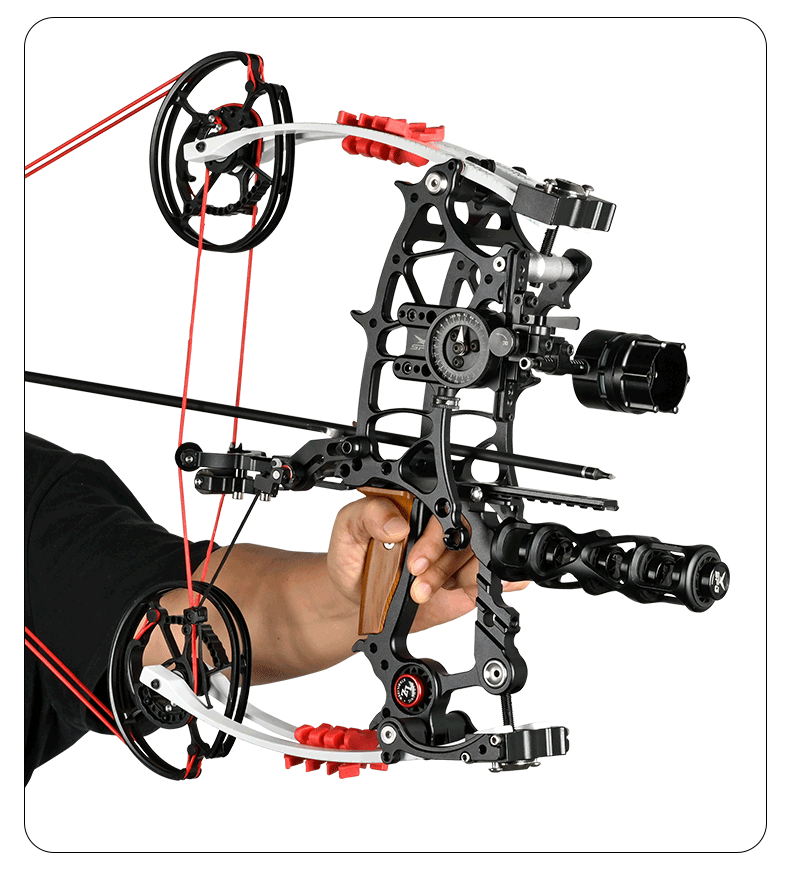 22" Compound Bow 30-75lb Steel Ball Short Axis Let Off 80% Archery ...