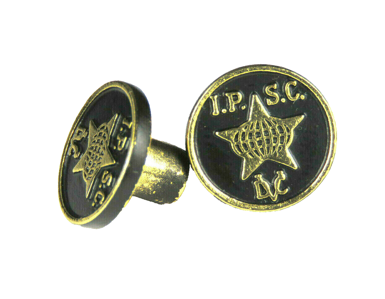 2 IPSC International Practical Shooting Confederation Colt Gold Grip ...