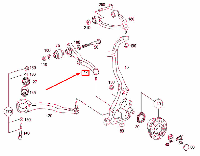 Mercedes-Benz Genuine Spring Control Arm Right 2213308807 for sale ...