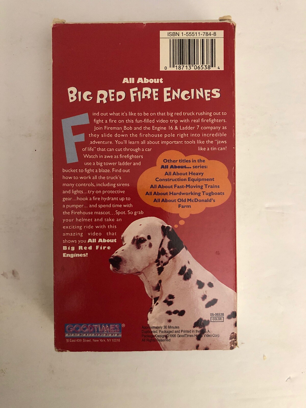 All About Big Red Fire Engines(VHS 1995)TESTED RARE VINTAGE COLLECTIBLE ...
