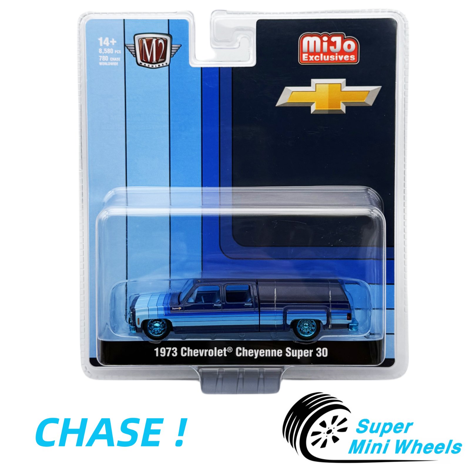 CHASE ! M2 Machines 1:64 1973 Chevrolet Cheyenne Super 30 Dually - Blue ...