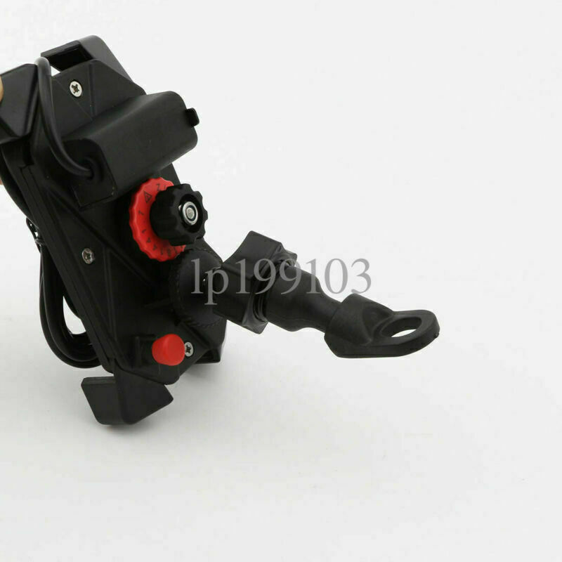 Motorcycle Bike ATV Cell Phone GPS Handlebar Mirror Mount Holder w/ USB ...