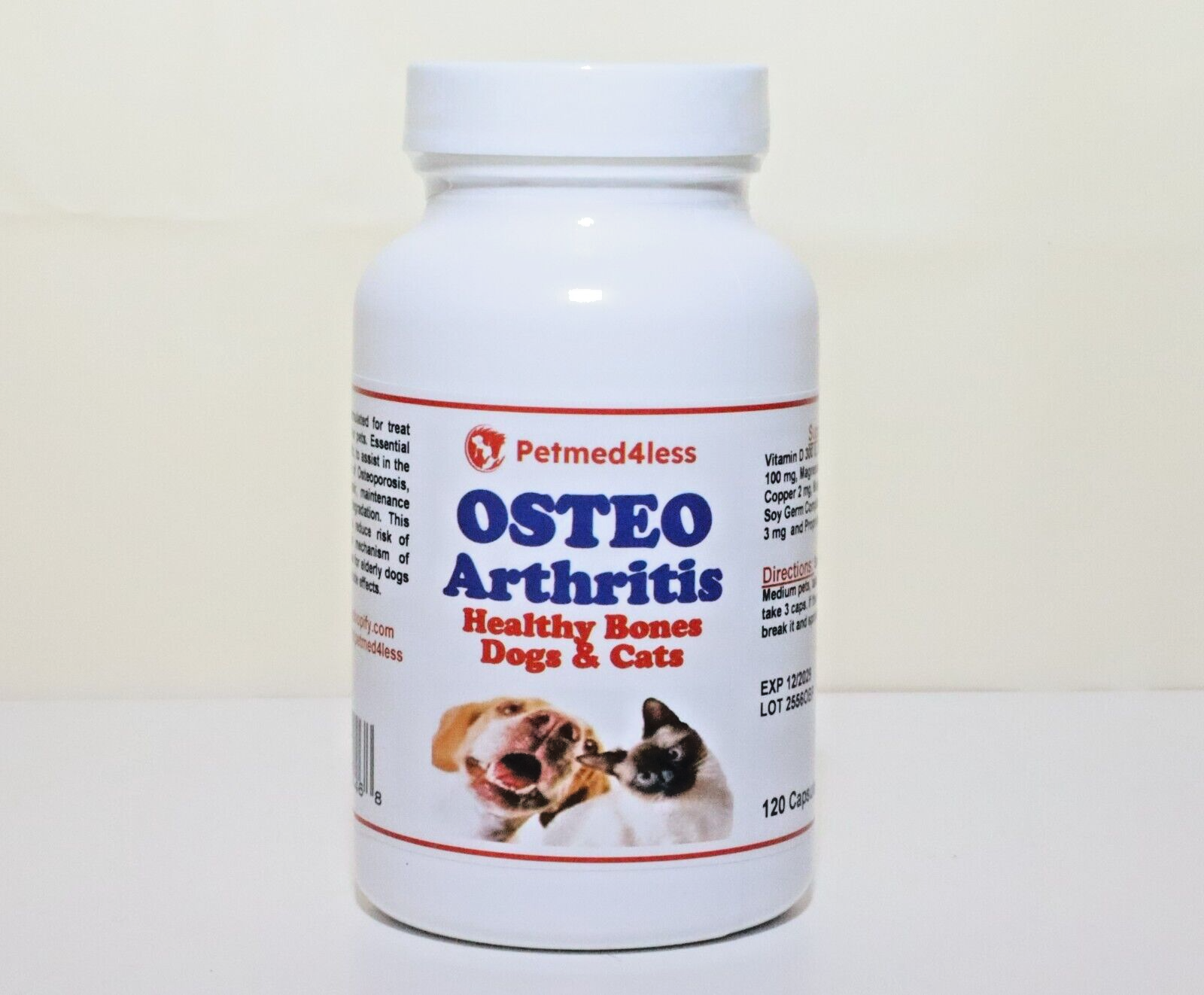 GET RID OF OSTEOPOROSIS IN DOGS & CATS - 100% NATURAL - 120 CAPS - MADE ...