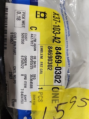 2014-2020 CHEVROLET IMPALA FRONT BUMPER GRILLE BOWTIE EMBLEM 84690302 ...