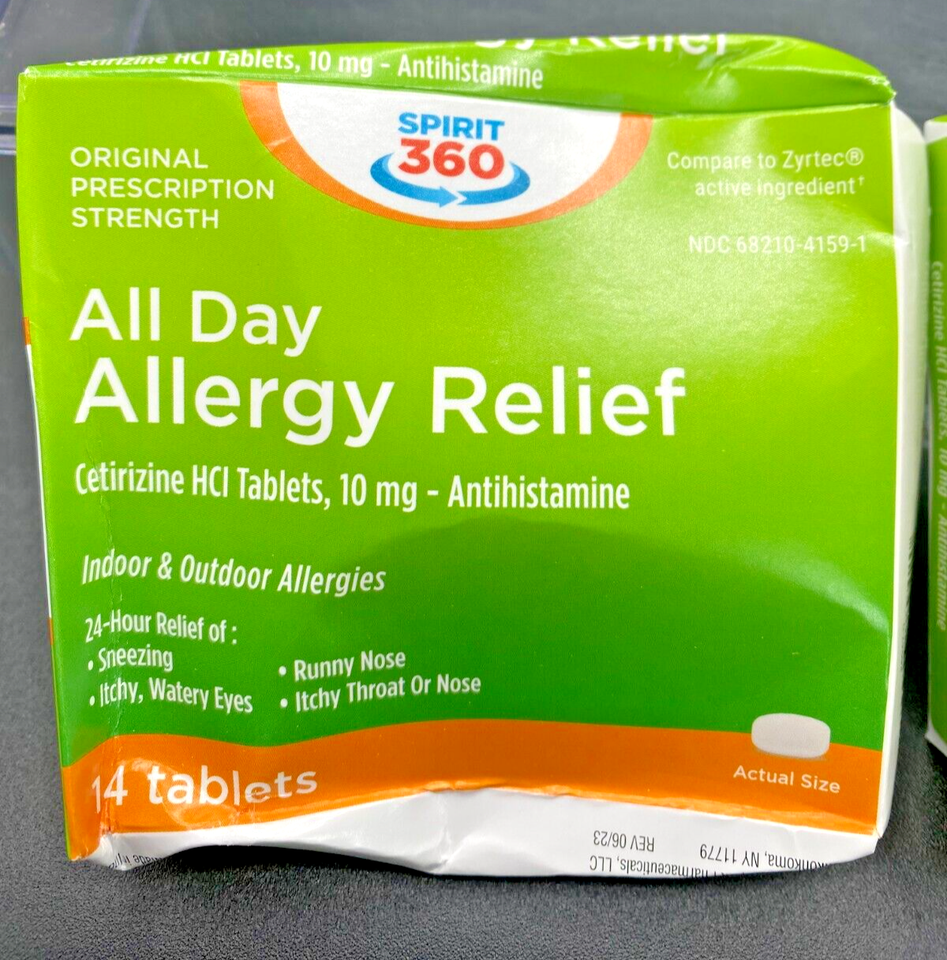 (2 Pack) Spirit 360 - All Day Allergy Relief 10 mg - 14 Tablet Ea ...