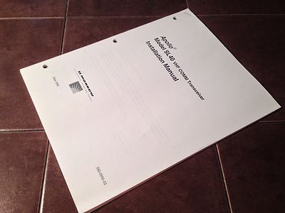 Apollo II Morrow SL40 VHF Comm Install Manual | eBay