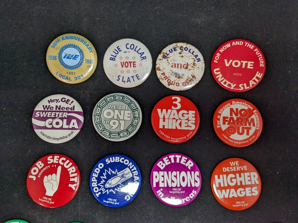 General Electric GE Union Labor IUE CWA Pinback Button Pin Lot 1990s | eBay