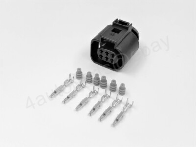 1J0973713 6 Pins Plug Flat Contact Housing Mating Connector for VAG VW ...