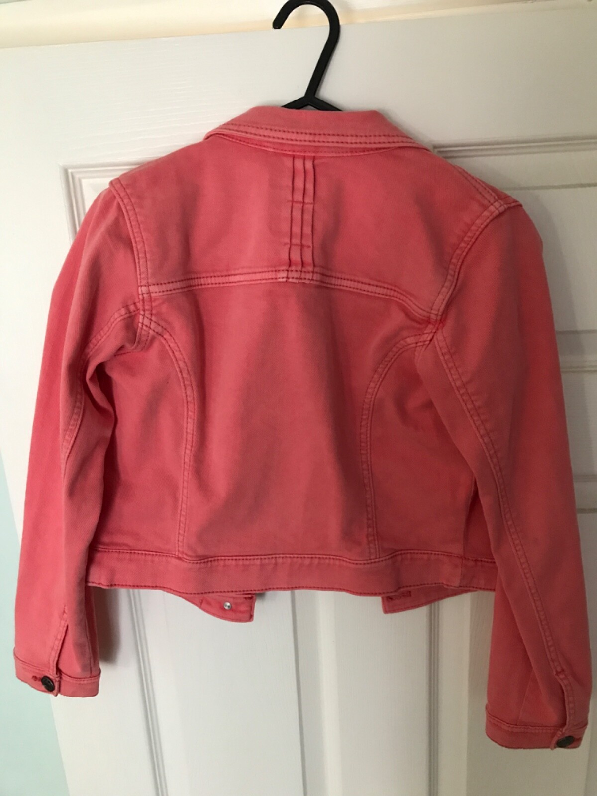 Next girls pink denim jacket | eBay