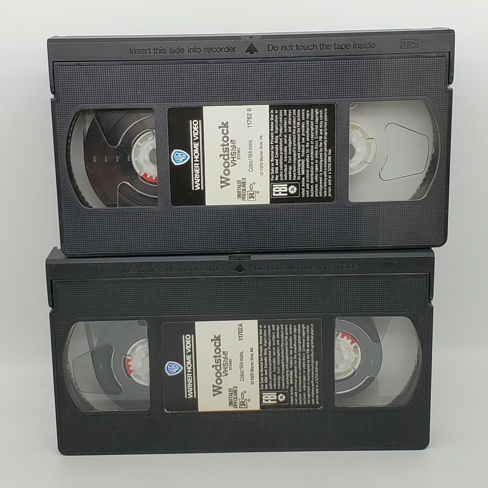 Woodstock VHS Tapes 2 Cassettes 1970 Concert Warner Home 85391176237| eBay