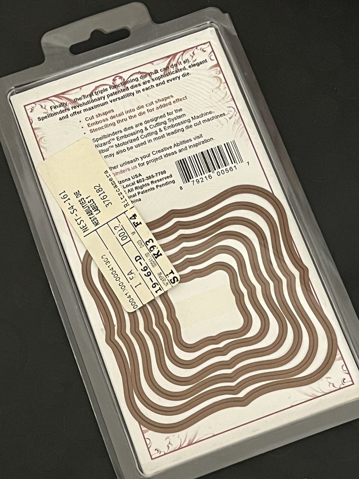 Spellbinders LABELS ONE 6pcs Nesting Metal Cutting Dies Largest 3-7/8 ...