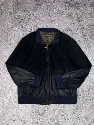 ZILLI Suede & Leather Bomber Jacket Silk Logo Lining Luxury Italian Men ...