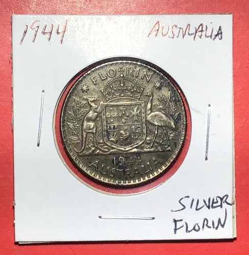 1944 Australia SILVER FLORIN! World War 2! XF! Old Australian Coin! | eBay
