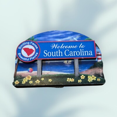 Welcome to South Carolina Sign Smiling Faces Beautfiul Places Souvenir ...