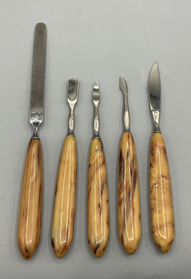 Vintage Pfeilring Solingen 11 Piece Zippered Travel Case Nail Manicure ...