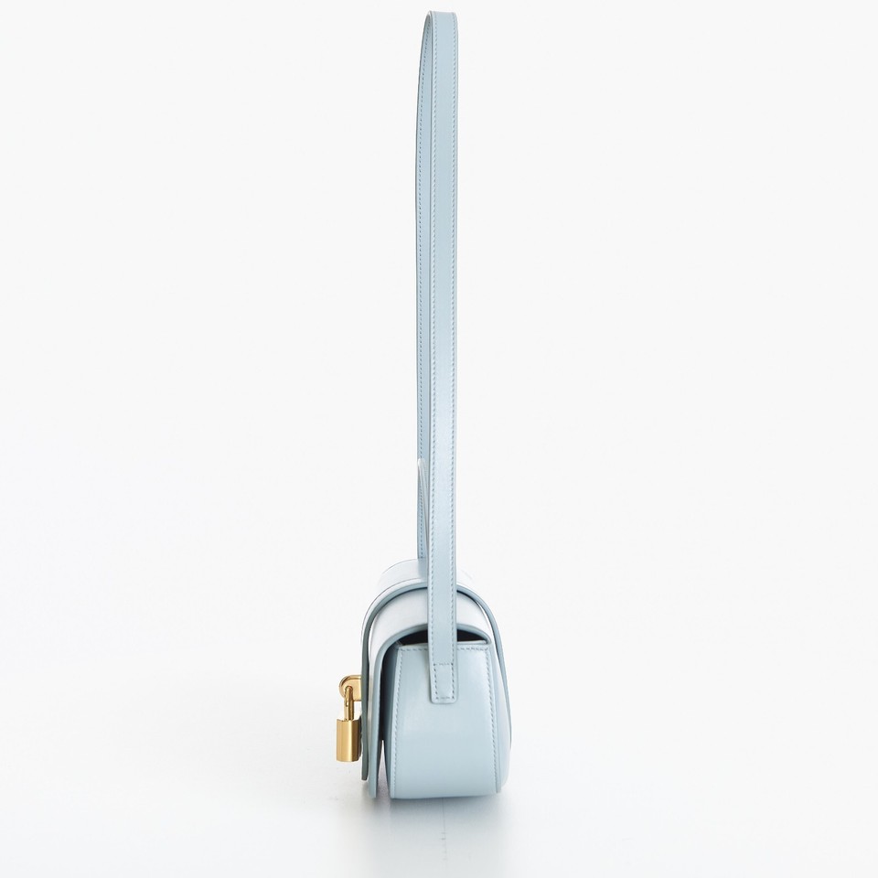 CELINE 1800$ Clutch On Strap Tabou In Ice Blue Smooth Calfskin | eBay