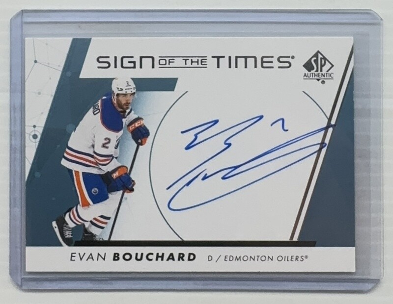 2022-23 SP Authentic Evan Bouchard Sign Of The Times Auto #SOTT-EB ...