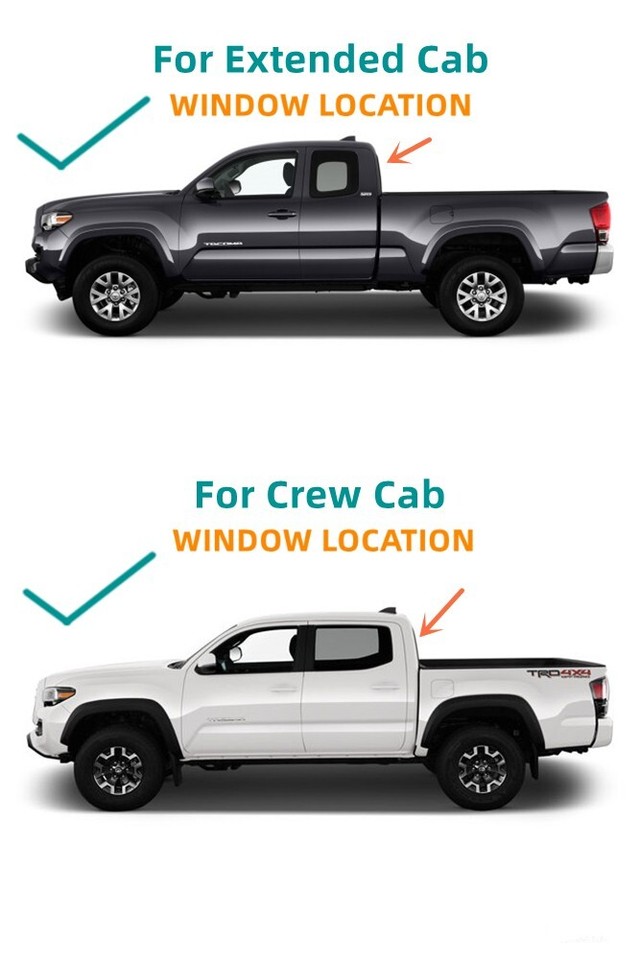 Power Sliding Back Window Glass Rear Slider W/Logo OE For 17-23 Toyota ...