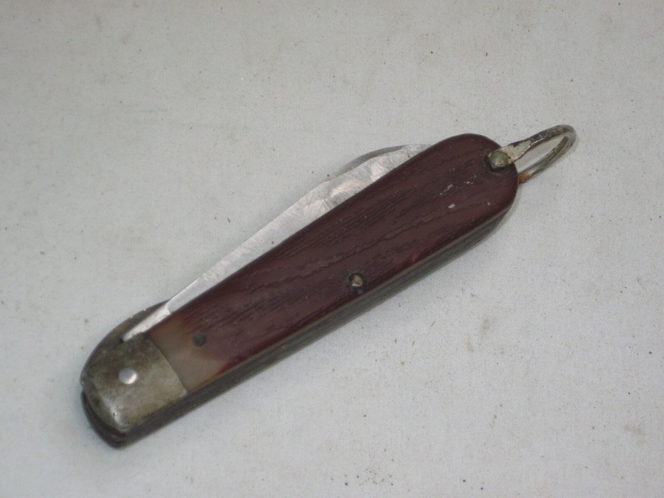 vintage SEARS STAINLESS USA 95428 double blade folding electrician ...