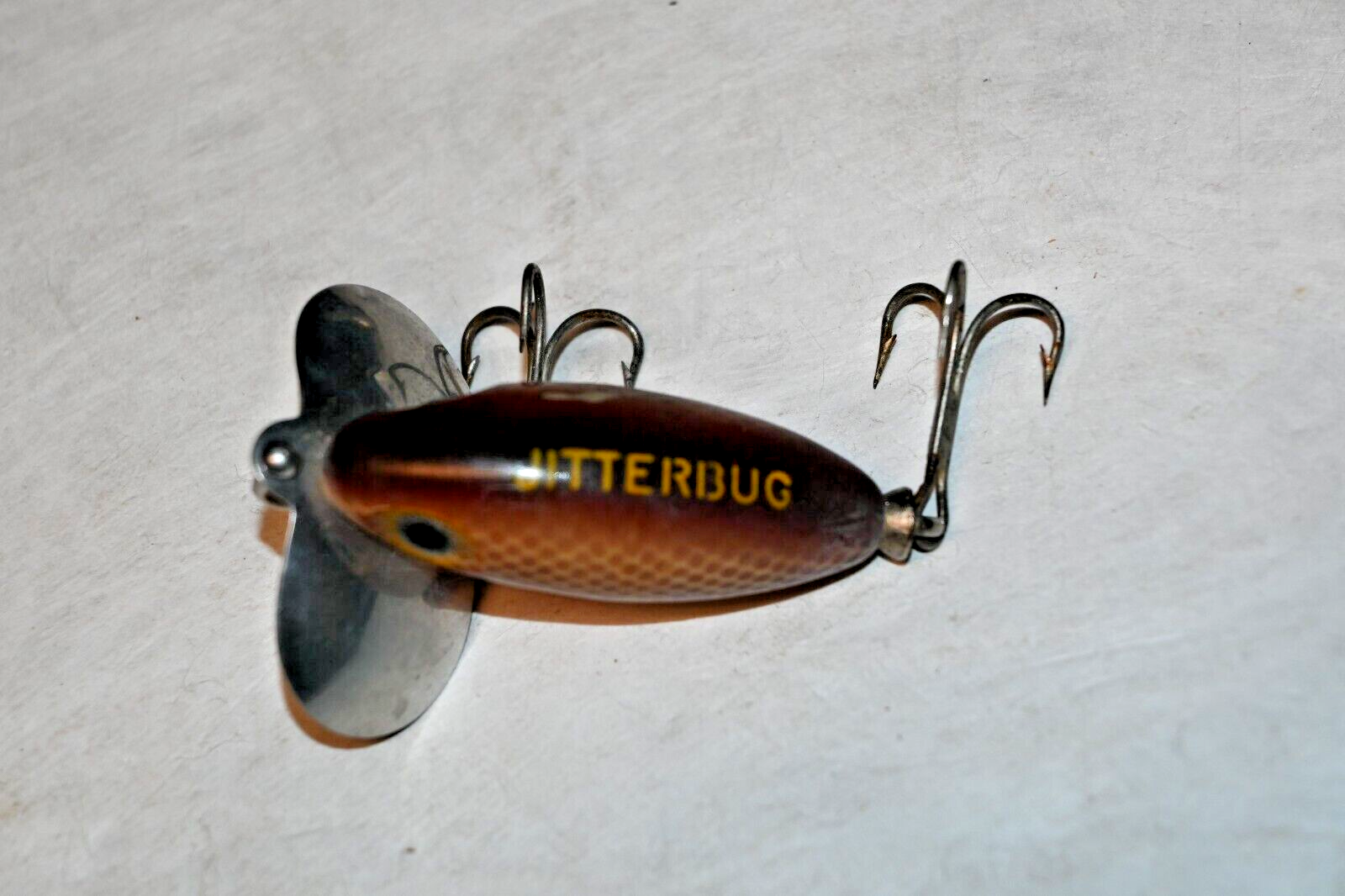 Vintage Fred Arbogast Jitterbug in Brown Scale Finish 1/4 oz Size | eBay