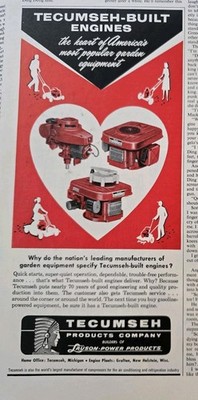 1960 Tecumseh Built Engines For garden equipment vintage ad | eBay