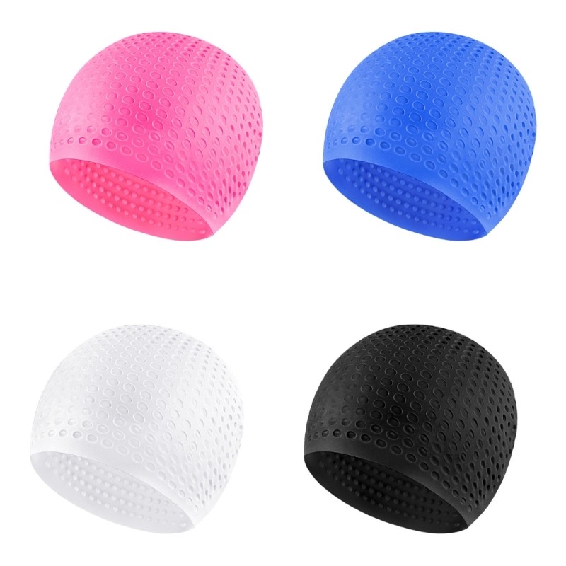 Women Men Silicone Swim Hat Adult Surfing Hat Comfortable Elastic Swim ...