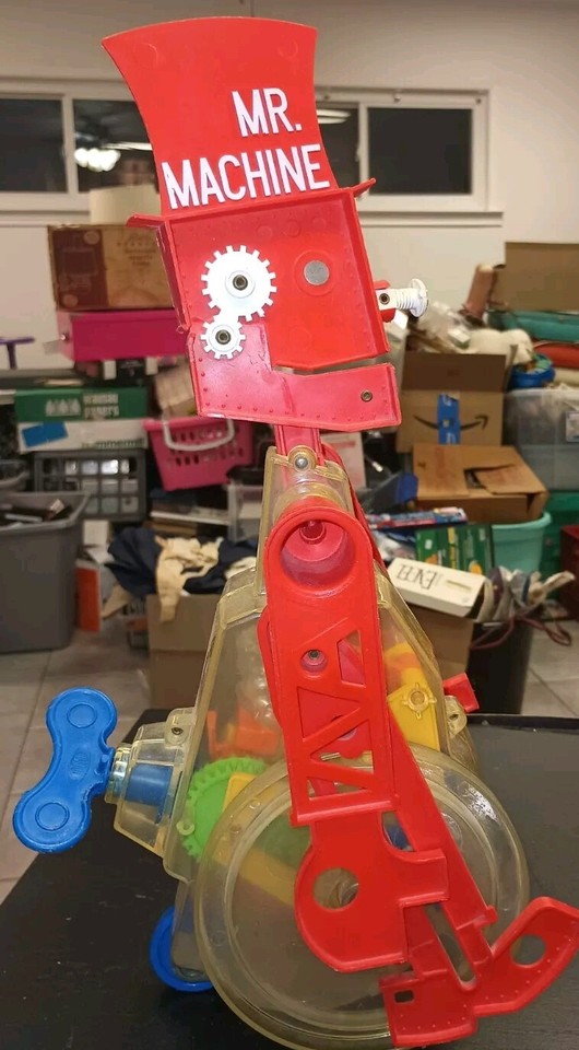 Vintage MR. MACHINE Robot Toy Ideal Toy Co. 1977 Walk n Whistle 17 ...