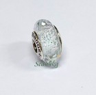 Pandora FROSTY MINT Shimmer Faceted Murano Glass Charm Silver925ALE NEW ...