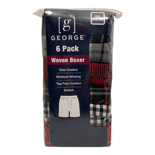 Men's George 6 Pack Woven Boxer Size 2XL (44-46) MULTI | eBay
