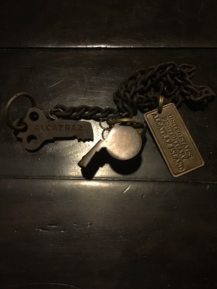 Alcatraz Prison Key Whistle Chain Jailer Issue Set Lot Patina Collector ...