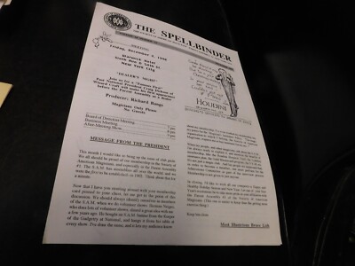 The Spellbinder Magazine Of Magic S.A.M. Parent Assy # 1 NY 1998 ...