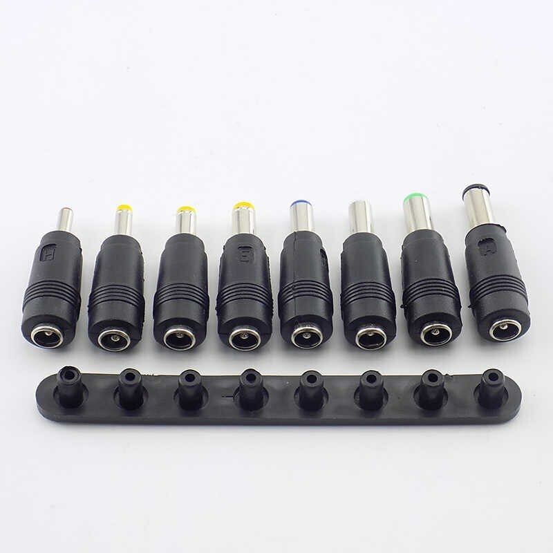 8pcs Universal AC DC Power Charger Adapter Tips Jack Plugs For Laptop ...