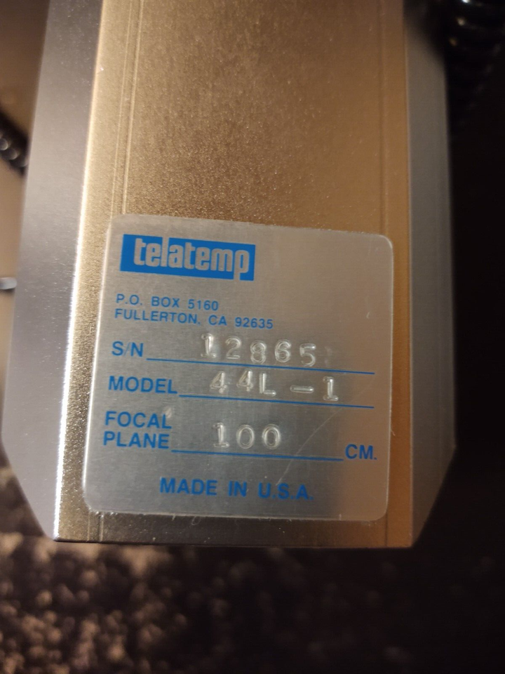 Telatemp Infrared Thermometer/Helium Neon Laser Model 44L-1 | eBay