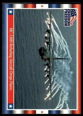 2001 Topps Enduring Freedom #57 MC-130H Refueling Aircraft Drops Flares ...