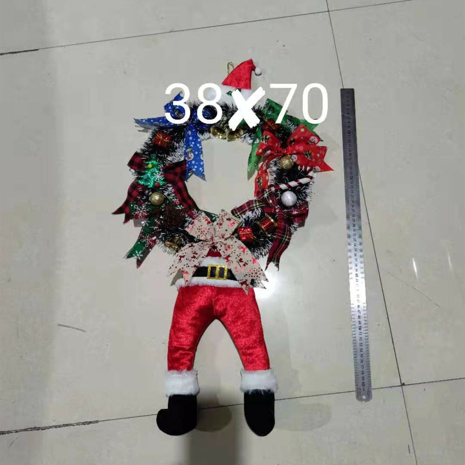 Christmas Santa Wreath Door Hanging Christmas Decorations | eBay