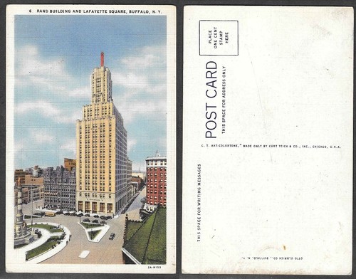 Old Postcard - Buffalo, New York - Rand Building and Lafayette Square ...