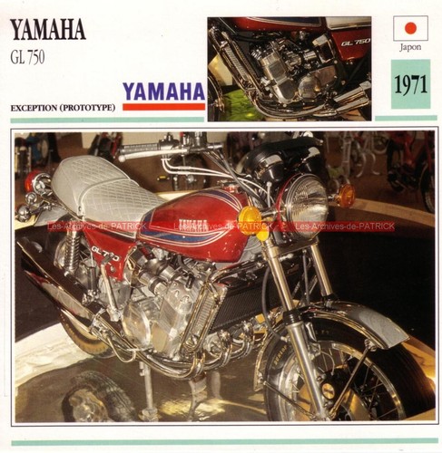 YAMAHA GL 750 GL750 1971 : Fiche Moto #000031 | eBay