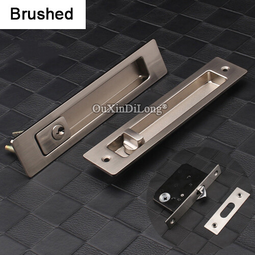 Recessed Sliding Door Lock Hidden European Mortise Pocket Door Hook ...