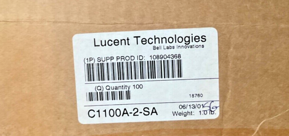 QTY: 2 Lucent Tech C1100A-2-SA Fiber Optic Connector Adapter LC-LC ...