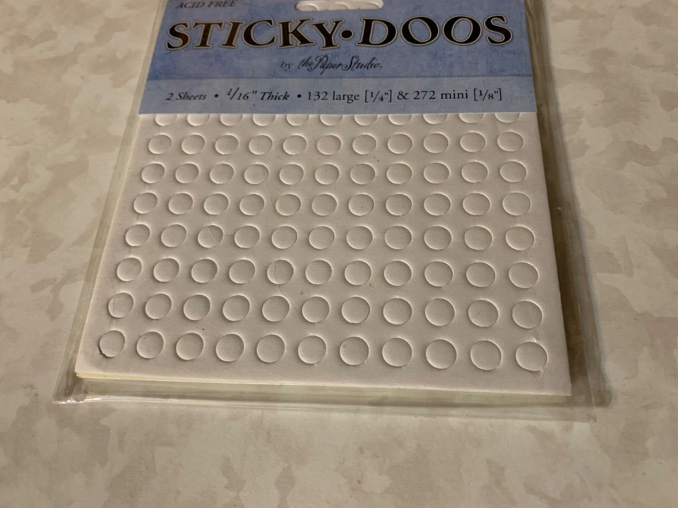 STICKY DOOS STICKY DOTS, LARGE SIZE DOTS 132PC, SMALLER SIZE DOTS ON ...