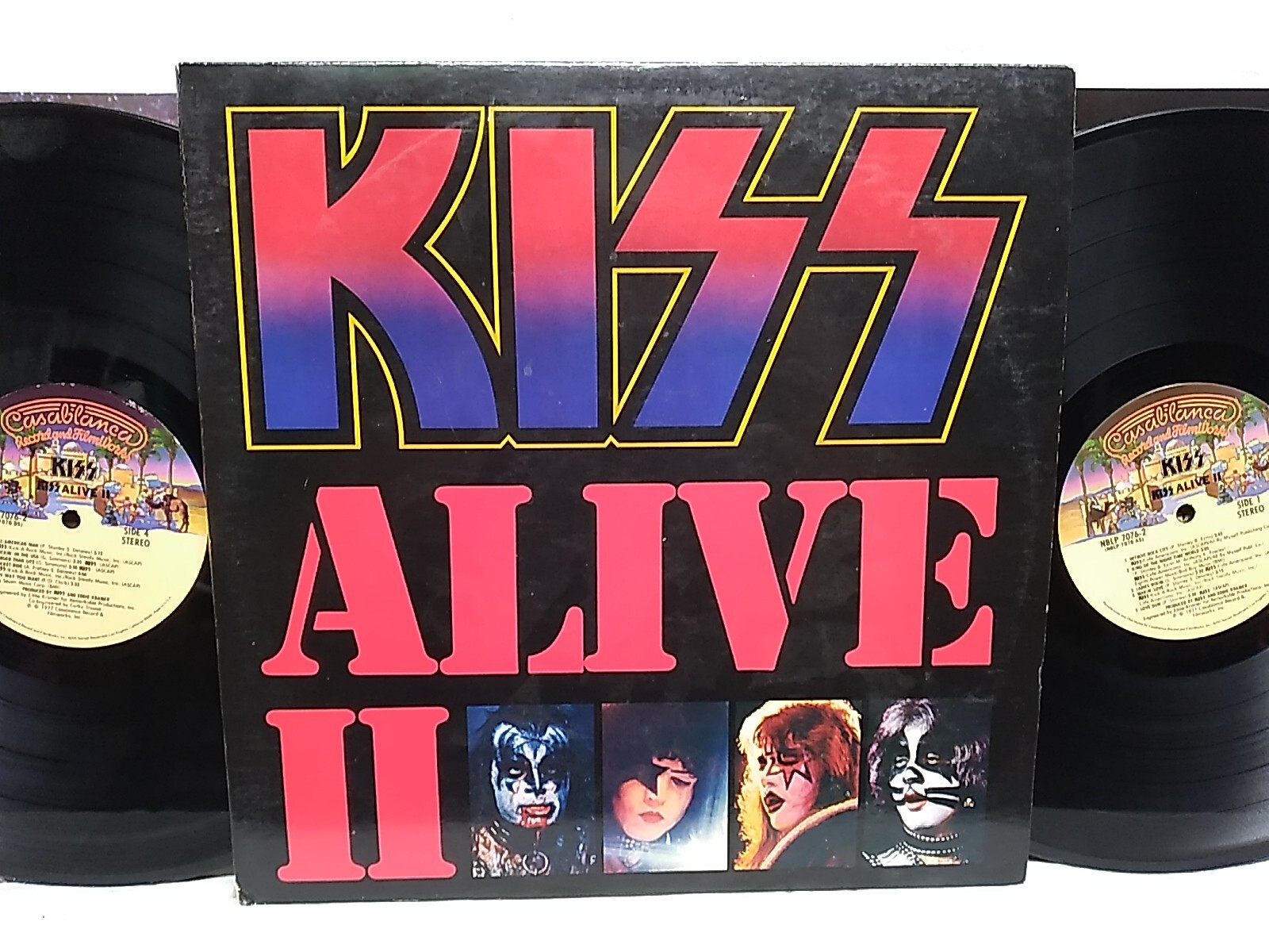 Kiss Alive II 2 x Vinyl LP Casablanca records NBLP-7076-2 1977 plus ...