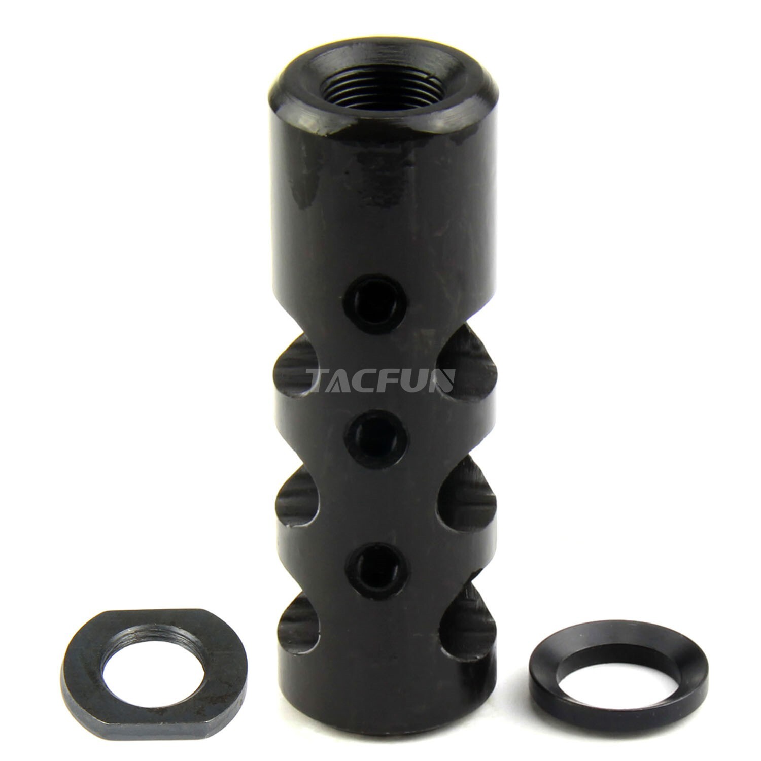 Steel .223 556 22LR Full Size TPI Competion Muzzle Brake 1/2x28 Pitch w ...